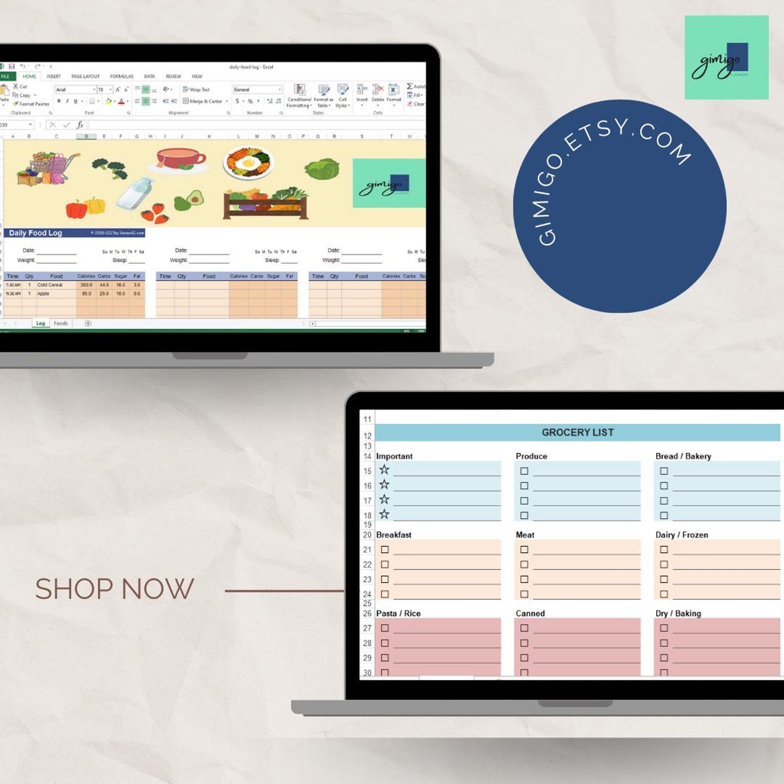 Automated Grocery List & Meal Planner | Google Sheets and Excel Sheets ...