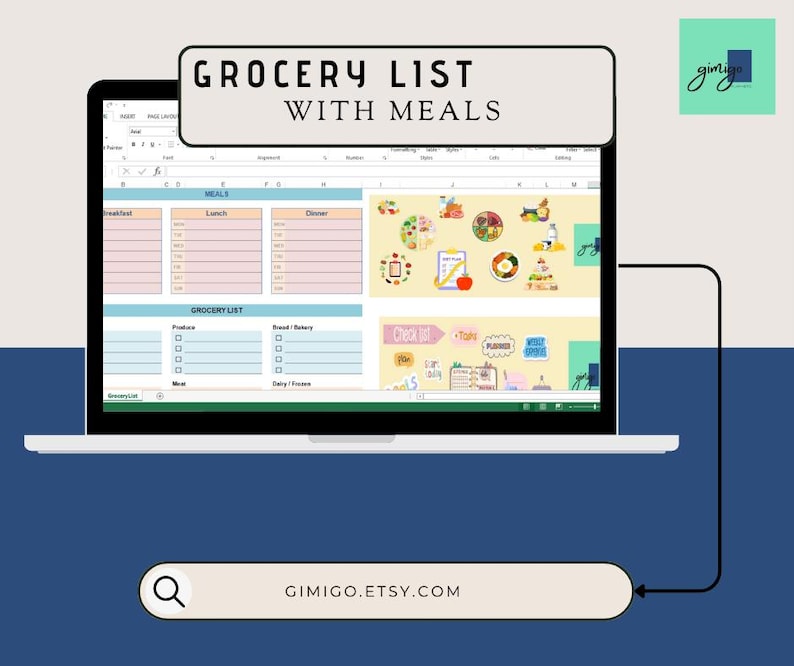 Automated Grocery List & Meal Planner | Google Sheets and Excel Sheets ...
