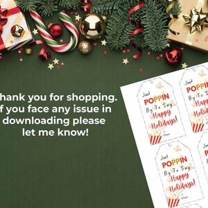 Poppin by to Wish You a Merry Christmas, Happy New Year Holiday Gift ...