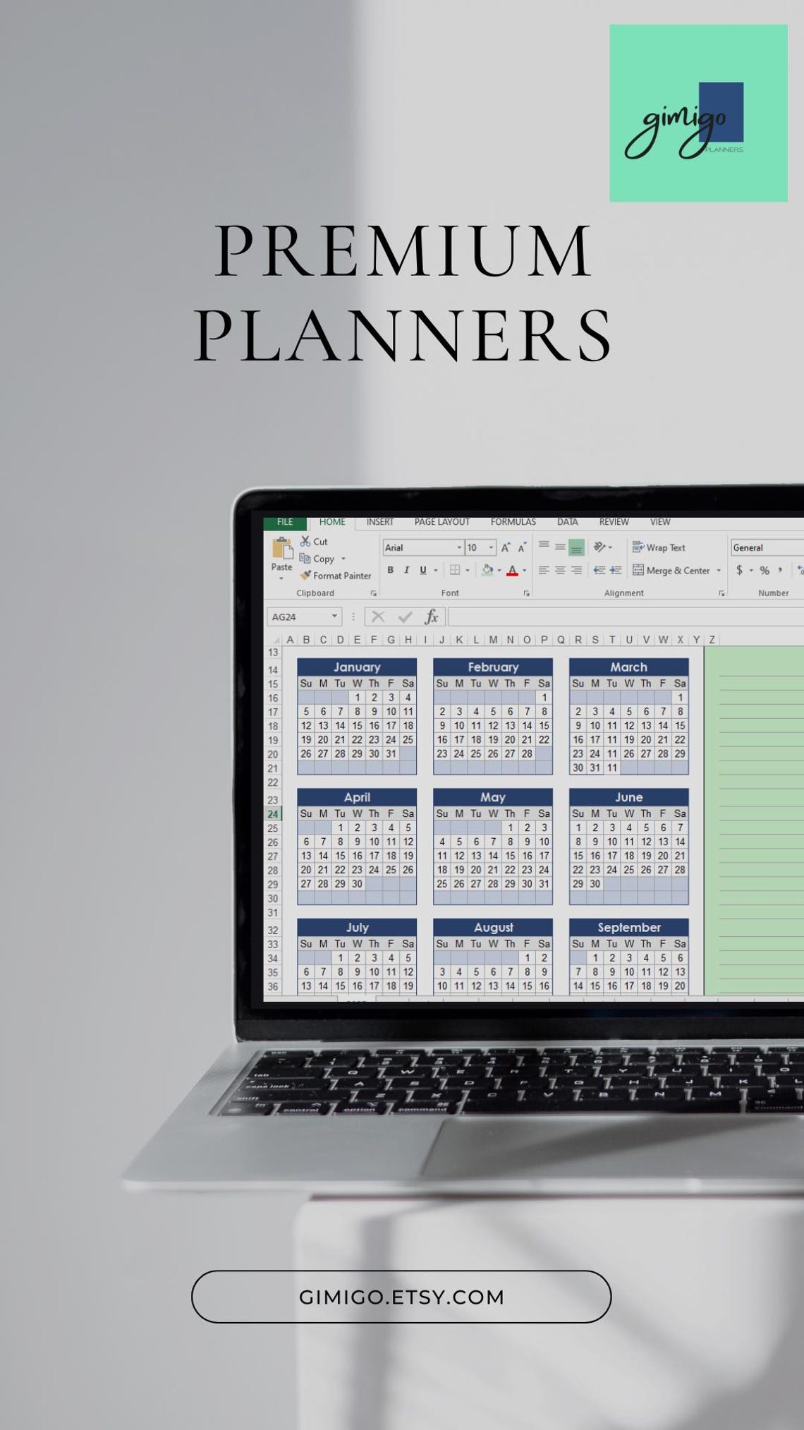 Customizable Monthly Calendar | Undated Task Planner | Editable Google ...