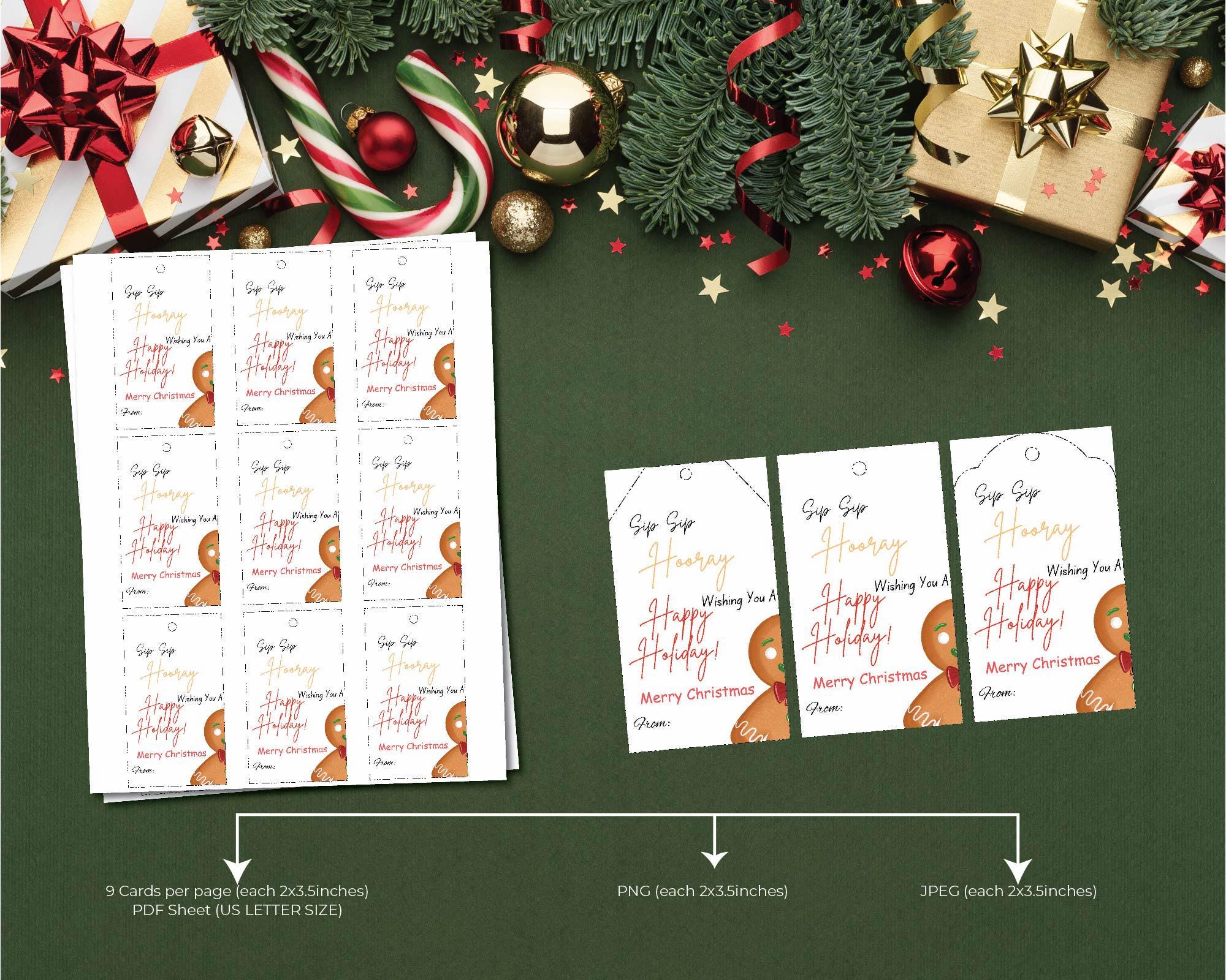 Sip Sip Hooray Have a Happy Holiday, Thank You Teacher Appreciation ...