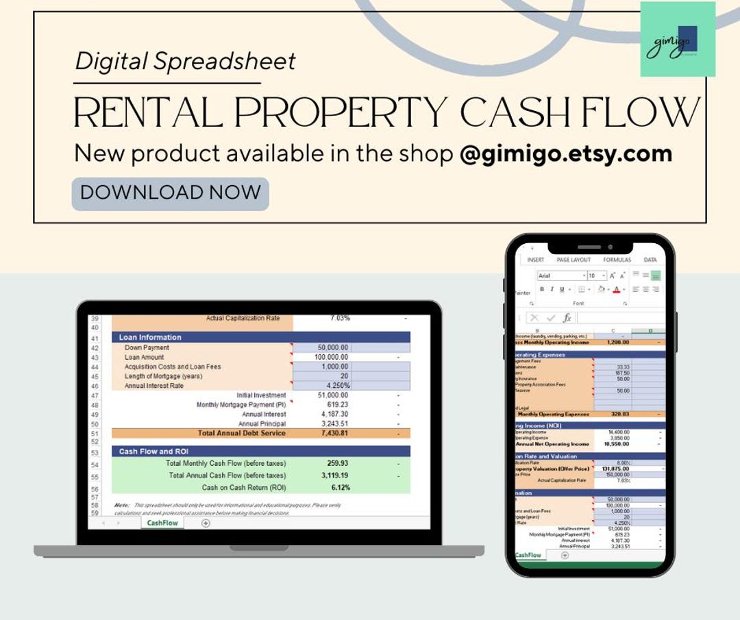 Rental Property Management Template | Landlord Income & Expense Tracker ...