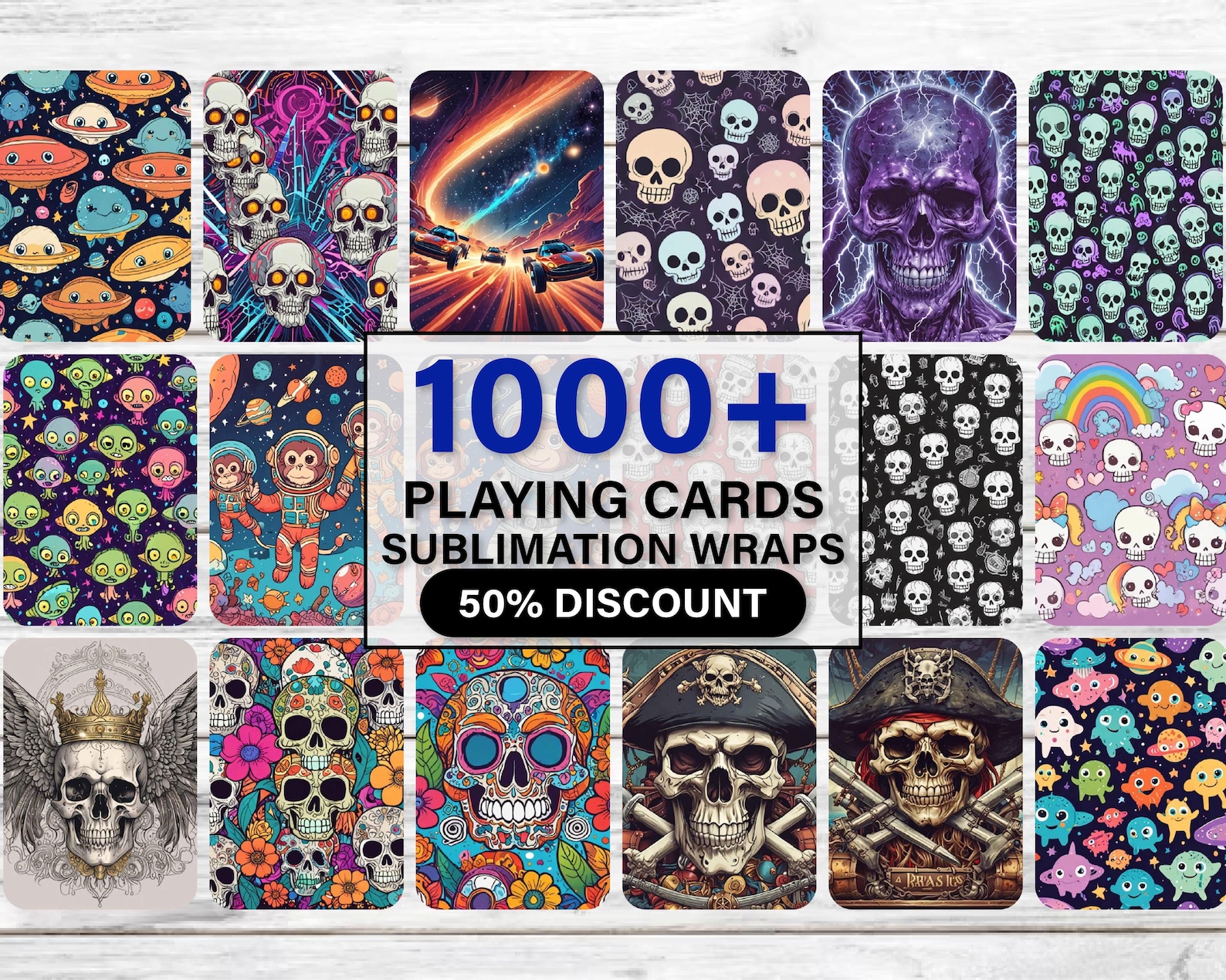 Blank Playing Card Sublimation, Printable Poker Card Template, DIY ...