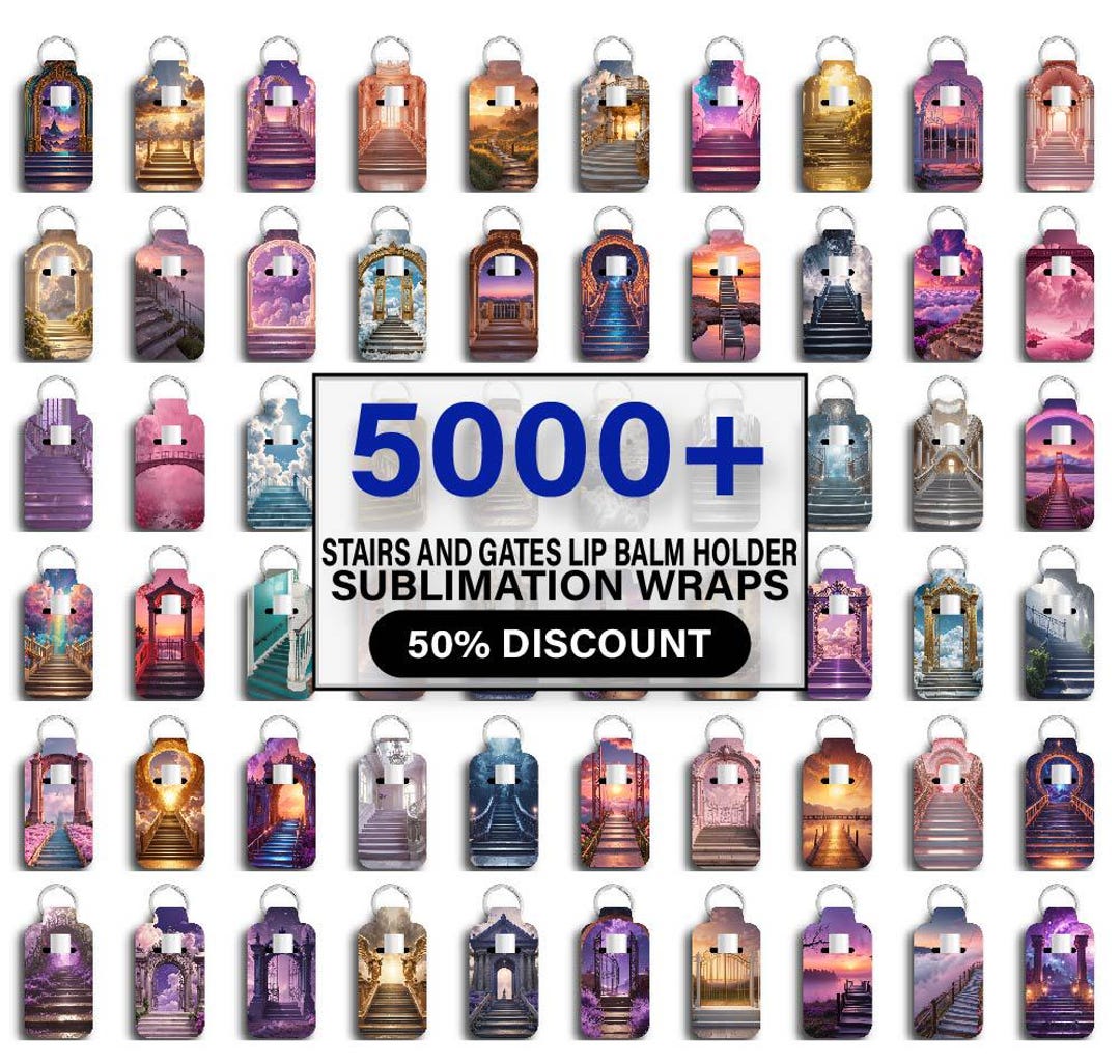 5000 Heaven Gates Wraps, Lip Balm Holder Sublimation Wraps, Skinny Lip ...