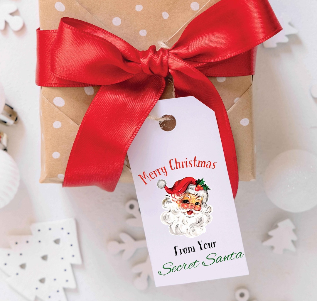 SECRET SANTA Tags-printable Christmas, Secret Santa Claus Special ...