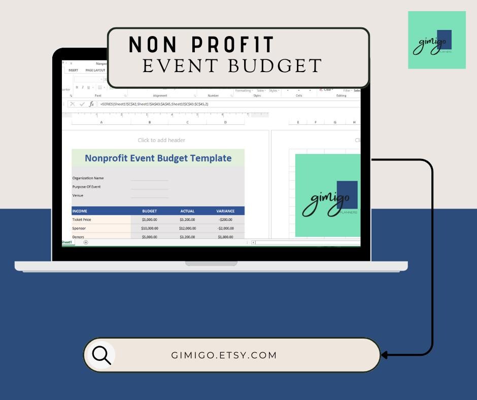 Non-profit Event Budget Planner Professional Event Template Instant ...