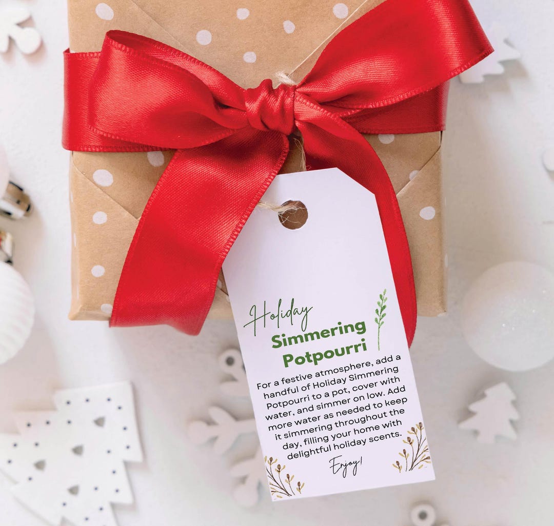 Christmas Simmer Pot Tag, Printable Simmering Pot Tags, Holiday ...