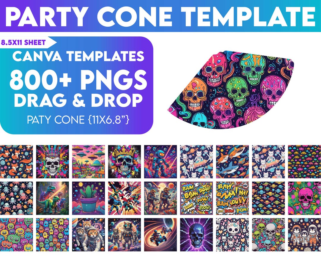 Party Hat Template, Birthday Hat Png, Blank Hat Template, Paper Hat ...