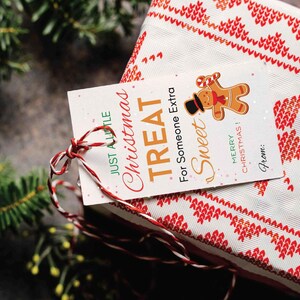 Printable Gingerbread Man Gift Tag, for Someone Sweet Favor Tag, Winter ...