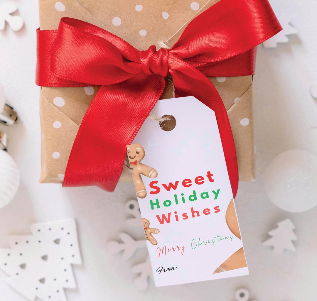 Printable Sweet Wishes Gift Tag, Sweet Holiday Wishes Gift Tag ...