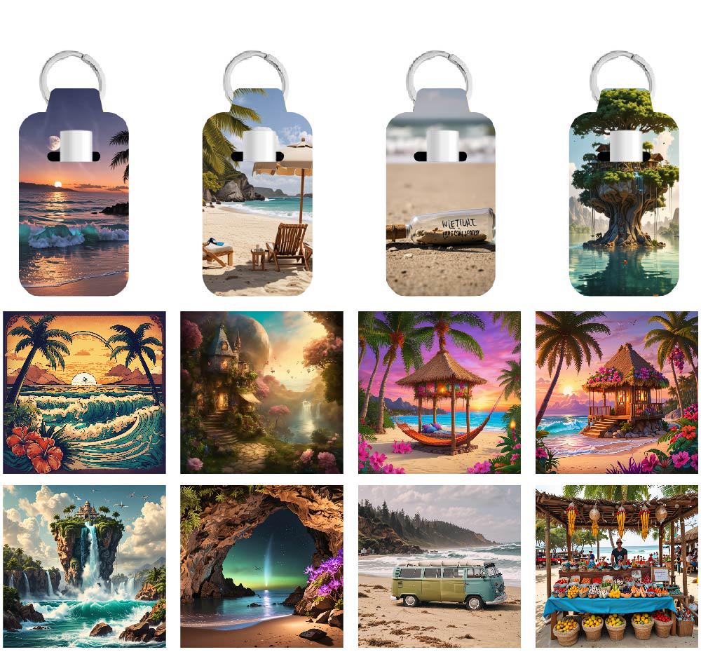 120 Beach Chapstick Wrap, Beach Png, 3D Beach Designs, Beach ...
