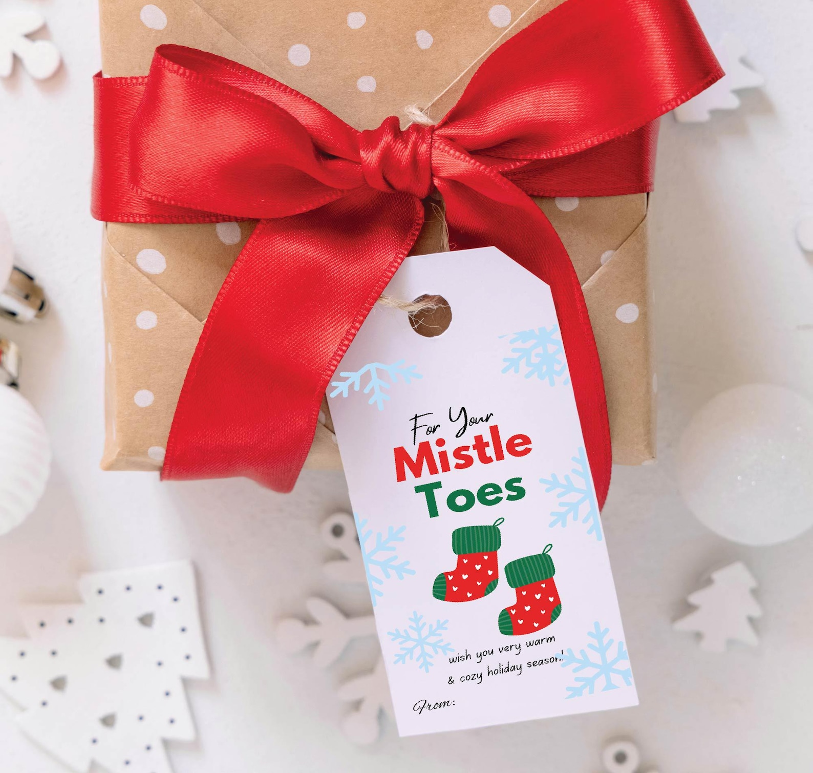 Printable for Your Mistle-toes Christmas Gift Tag, Staff Teacher Co ...