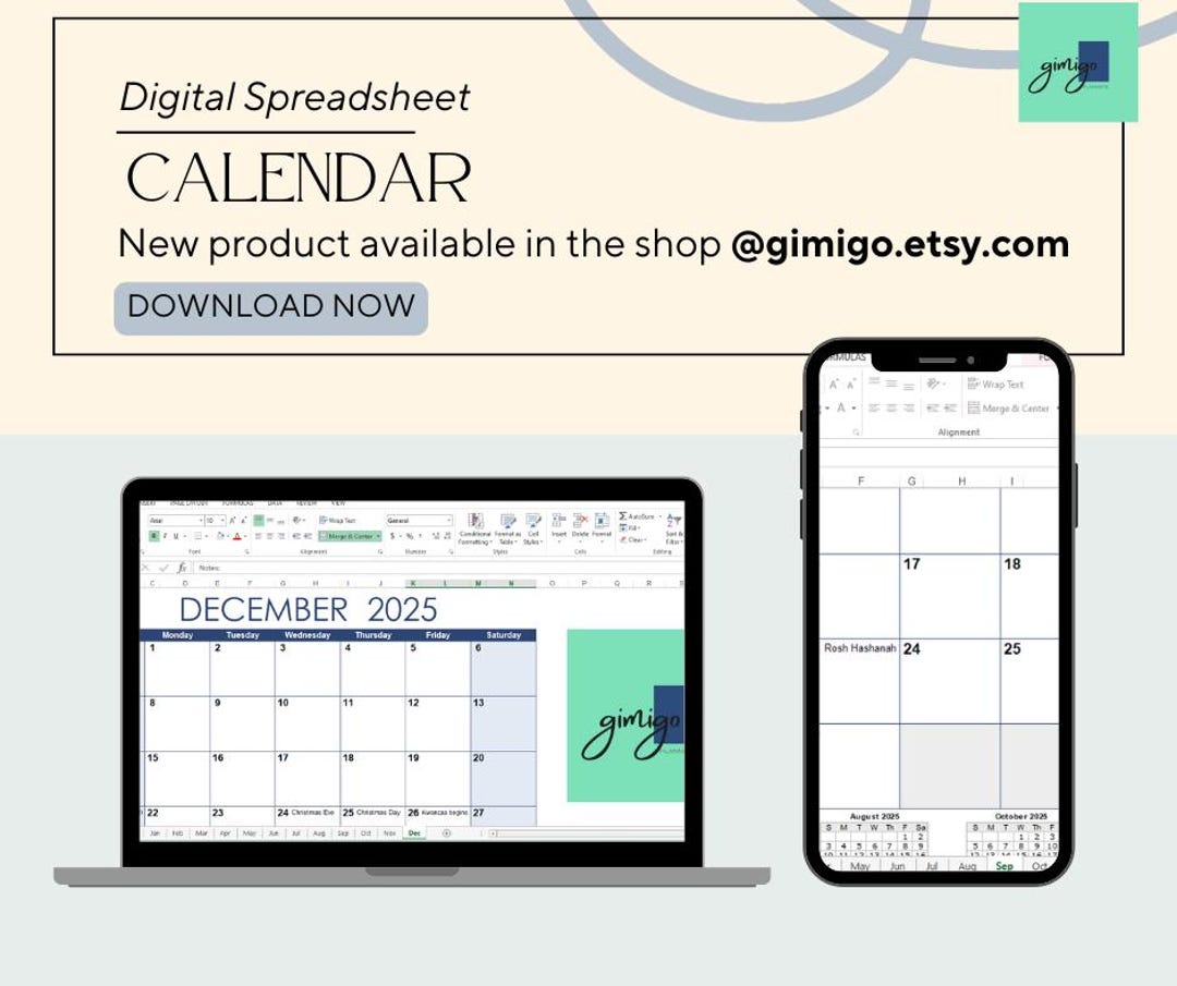 Customizable Monthly Calendar | Undated Task Planner | Editable Google ...