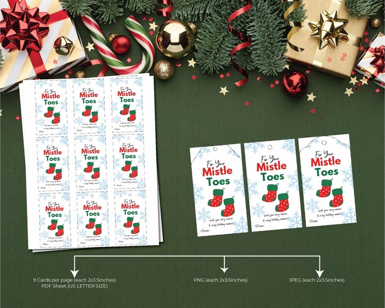 Printable for Your Mistle-toes Christmas Gift Tag, Staff Teacher Co ...