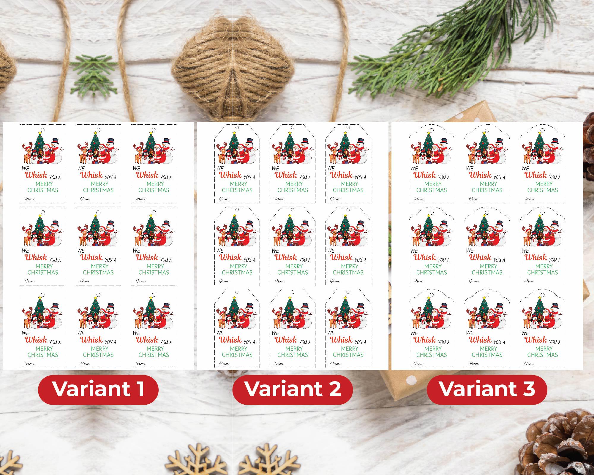 We Whisk You A Merry Christmas Tag, Christmas Favor Tags, Christmas ...