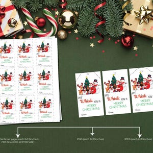 We Whisk You A Merry Christmas Tag, Christmas Favor Tags, Christmas ...