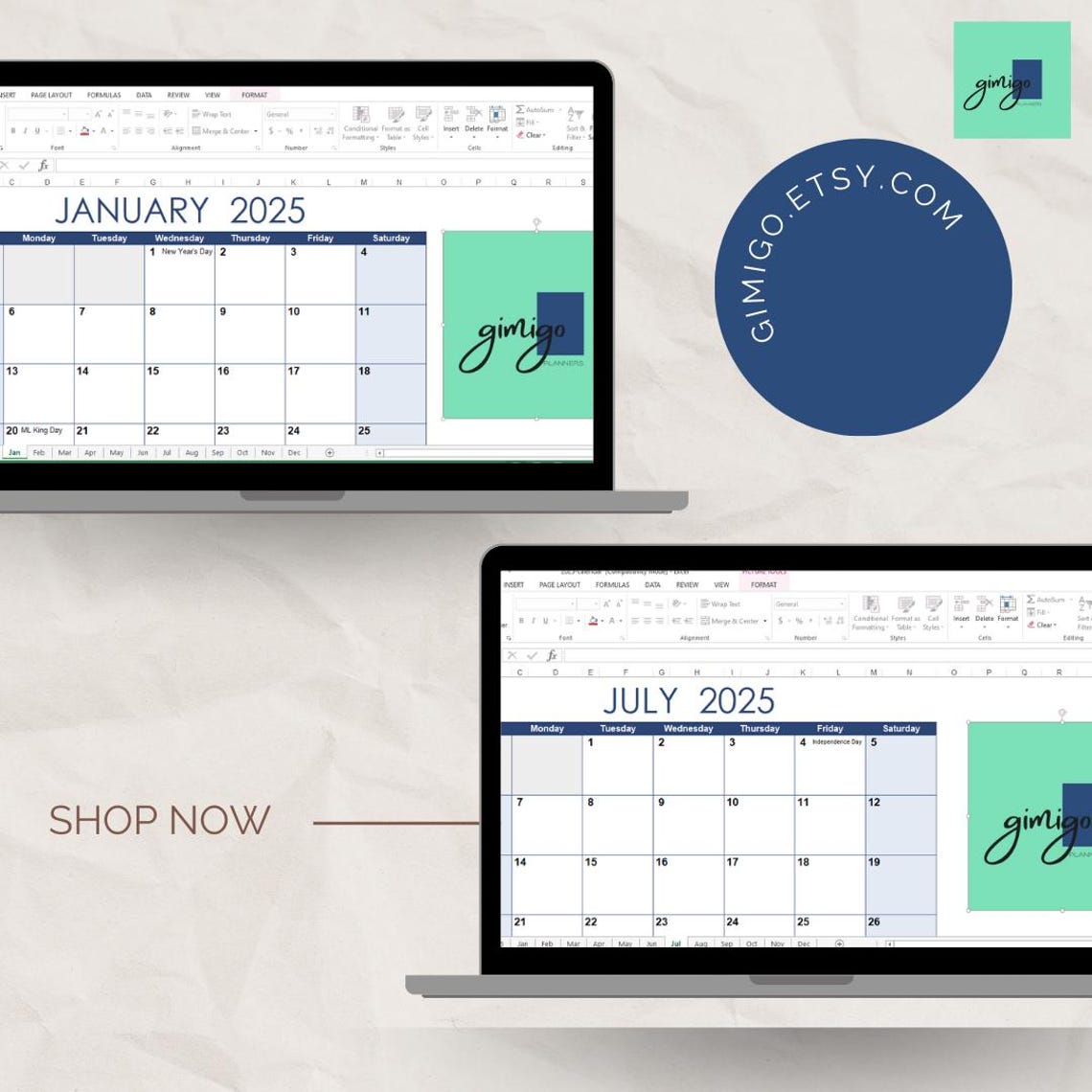 Customizable Monthly Calendar | Undated Task Planner | Editable Google ...