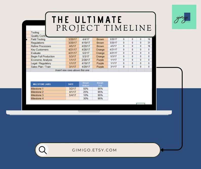 Project Timeline & Task Tracker | Gantt Chart To-do List for Project ...