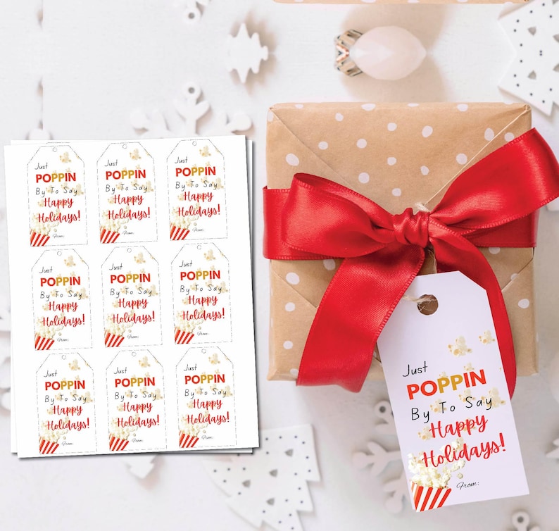 Poppin by to Wish You a Merry Christmas, Happy New Year Holiday Gift ...