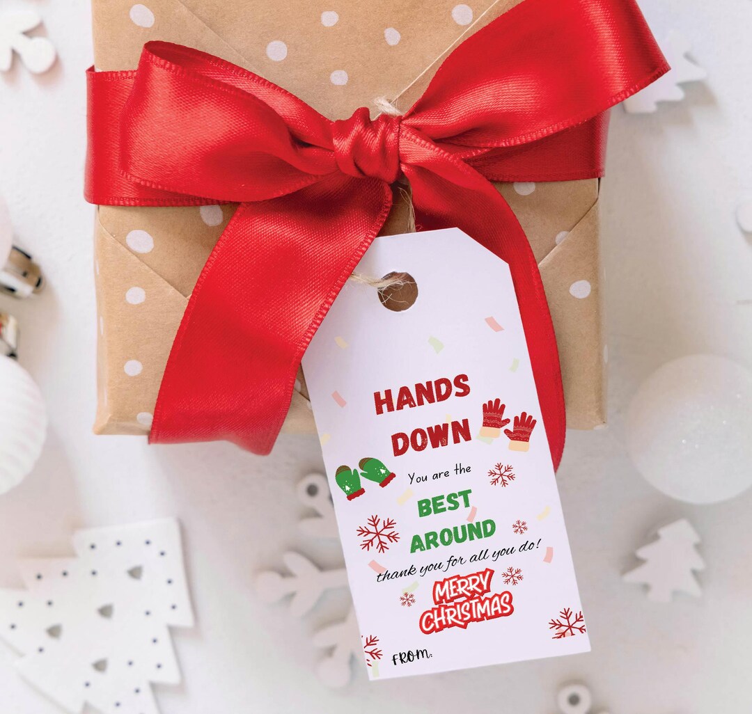 Hands Down You're the Best Tag, Hand Lotion Gift Label, Gift for Staff ...