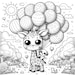 Charming Coloring Book of of a Cute Giraffe at an Enchanting Safari ...