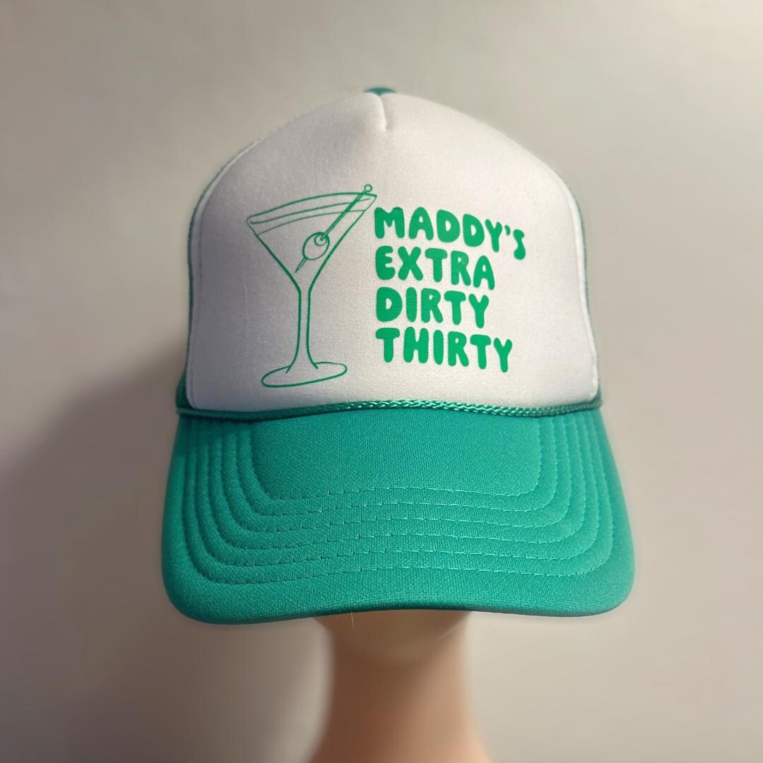 Dirty Thirty Martini Trucker Hat - Etsy