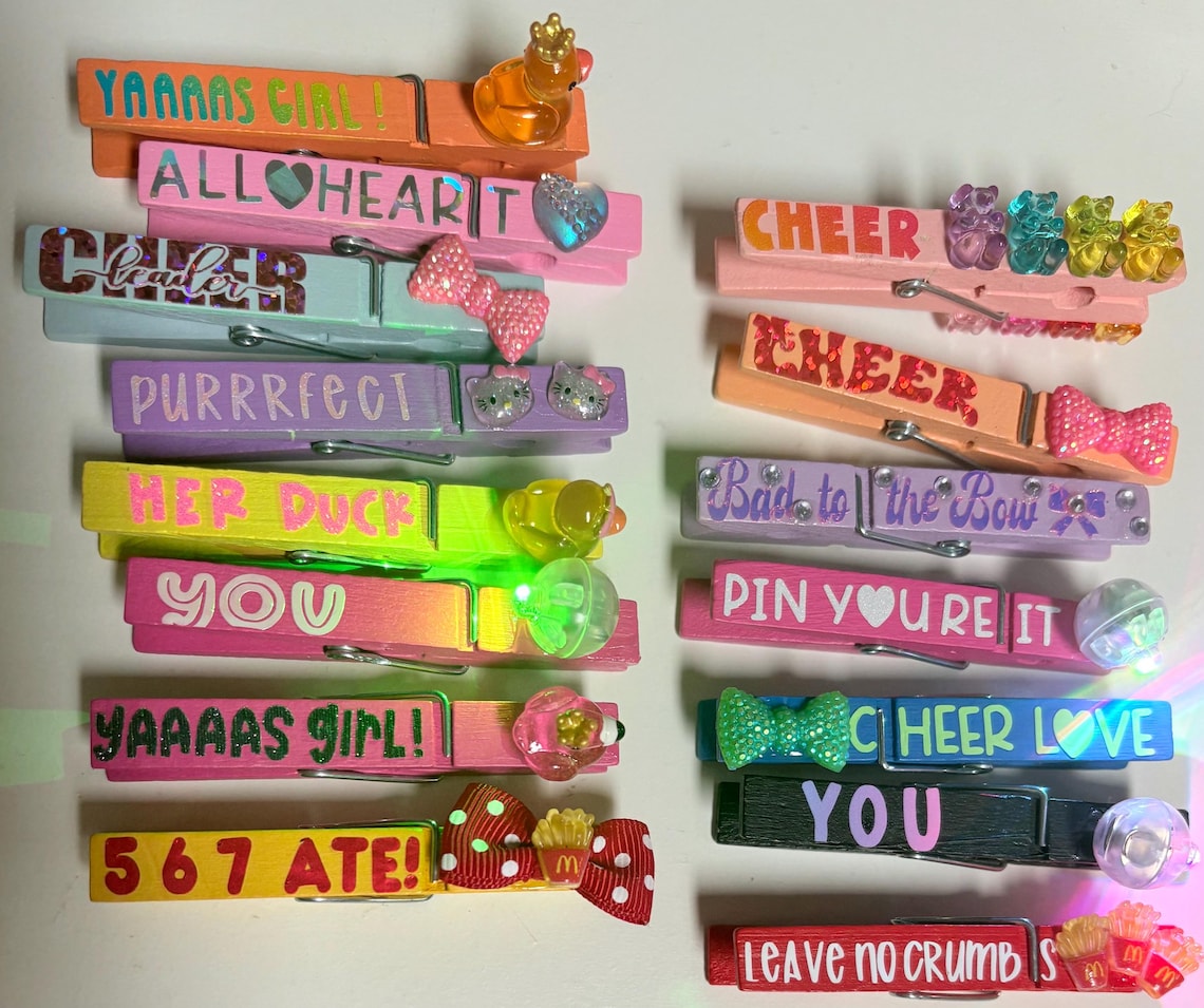Set of 5 Fun Cheer Pins! Pick Your Own! - Etsy