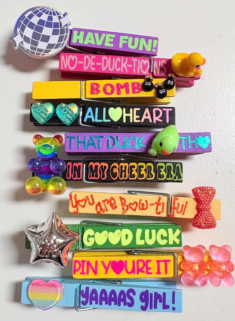 Set of 10 Fun Cheer Pins! - Etsy