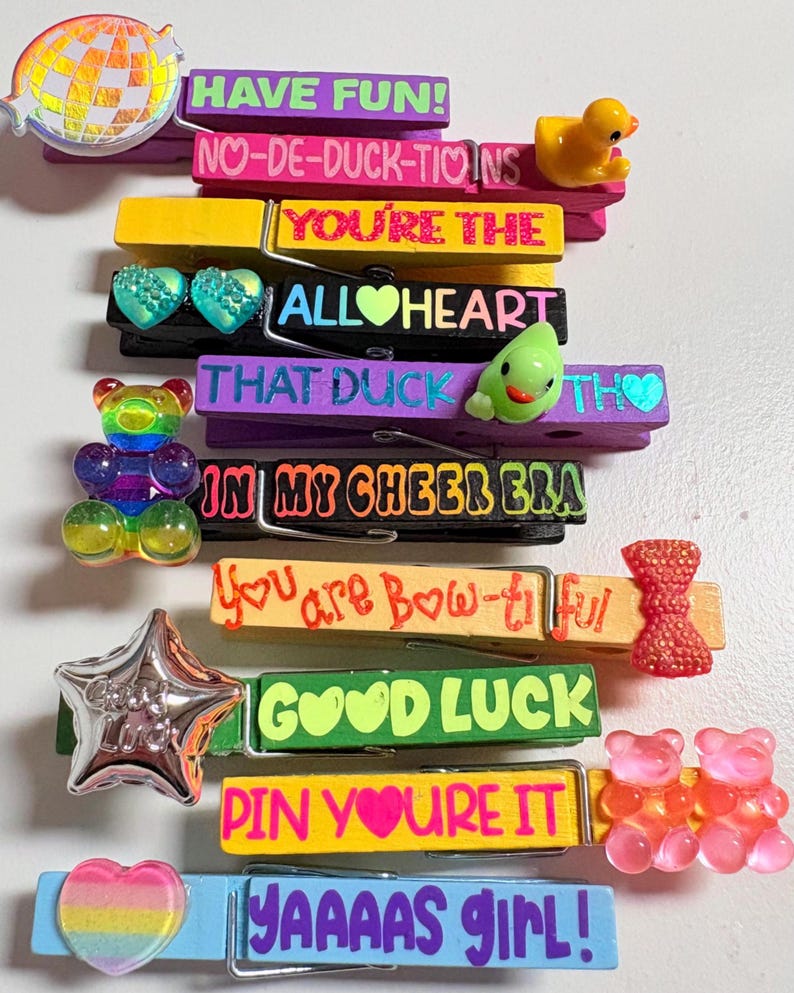 Set of 10 Fun Cheer Pins! - Etsy