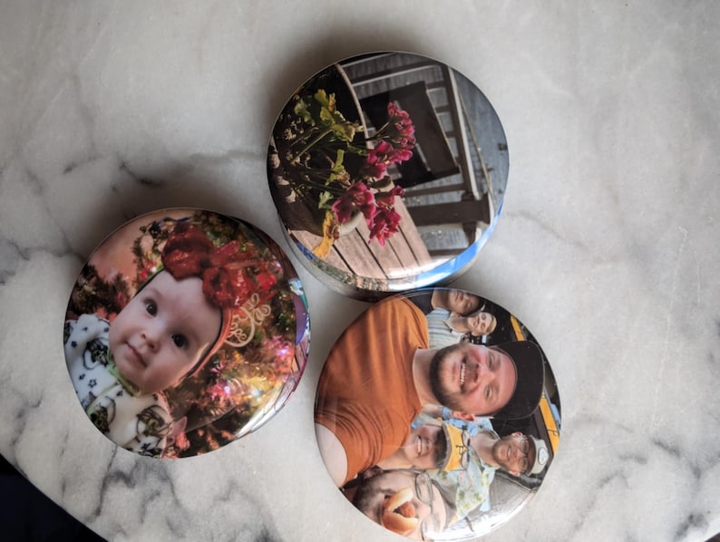 Custom 2.25 Inch Round Photo Magnets | Fully Customizable - Etsy