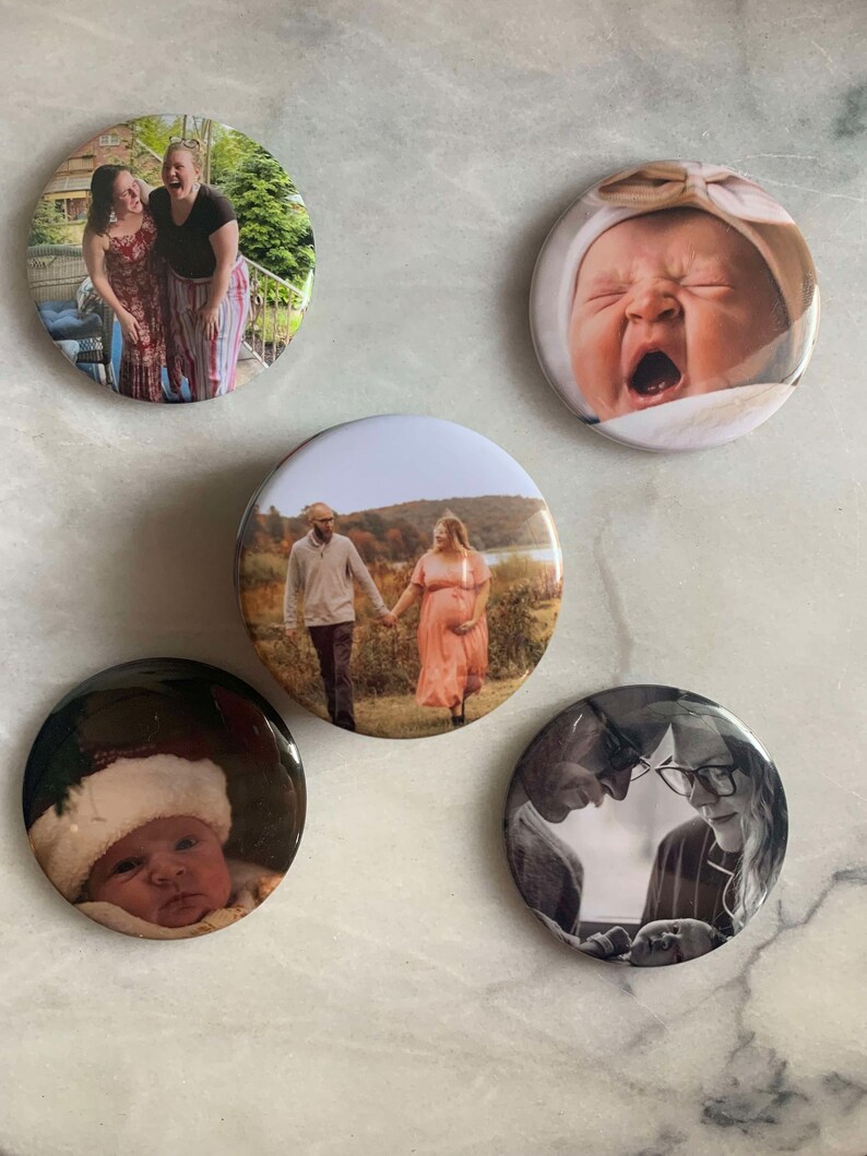 Custom 2.25 Inch Round Photo Magnets | Fully Customizable - Etsy
