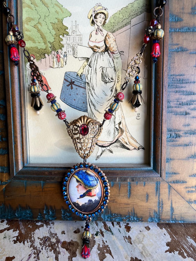 Fancy Lady in Hat Cameo Necklace: Vintage Fashion, Vintage Beads and ...