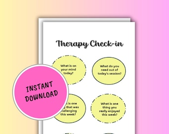 Therapy Check-in Sheet - Etsy