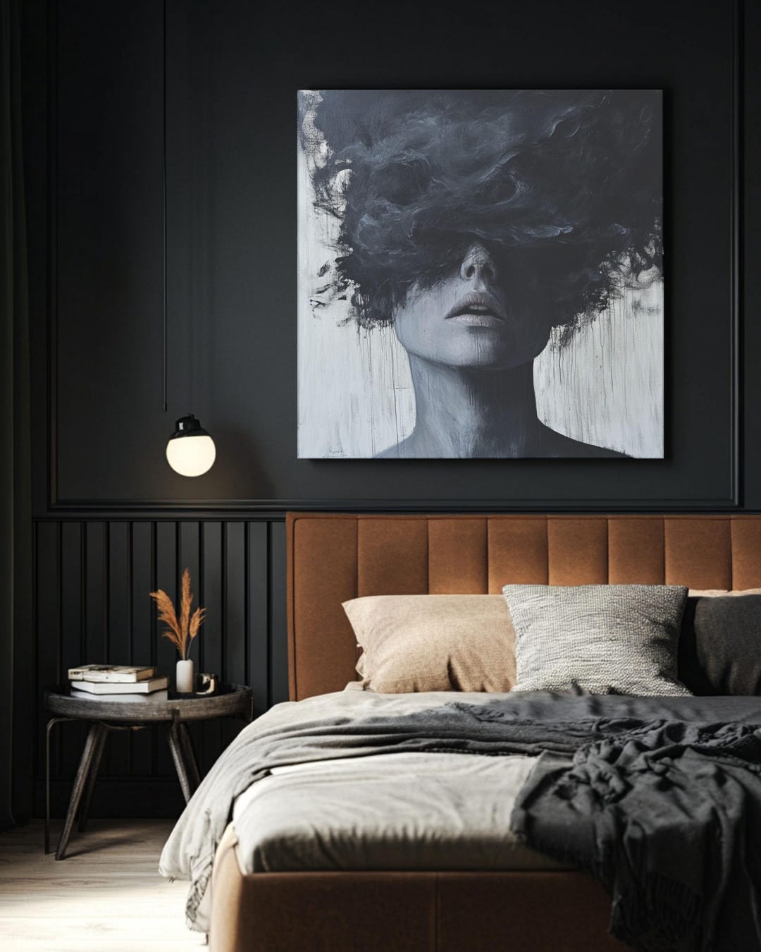 Dark Moody Abstract Woman Portrait | Mental Health Depression Art ...