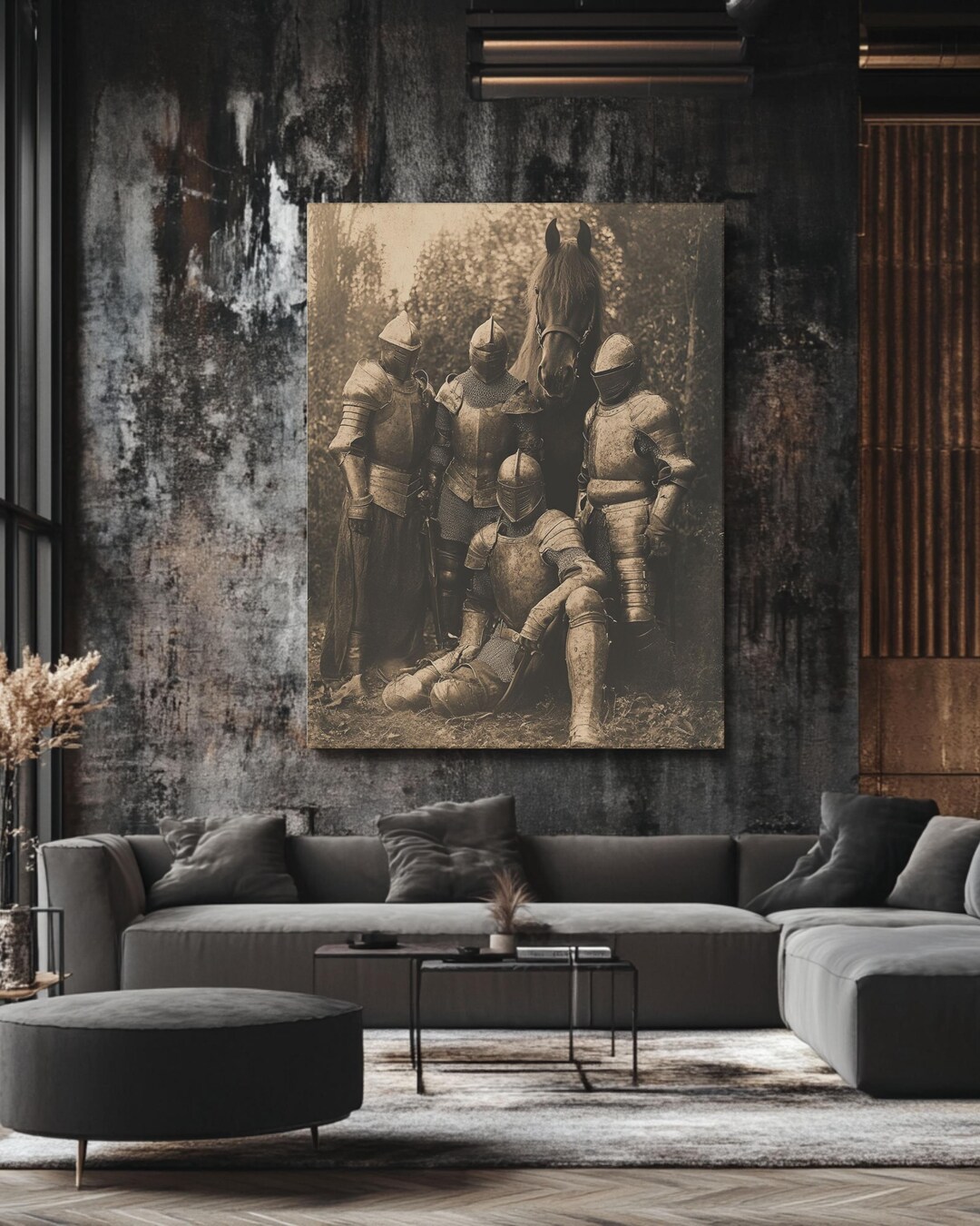 Medieval Knights Sepia Photo Print: Gothic, Rustic, Historic Decor - Etsy
