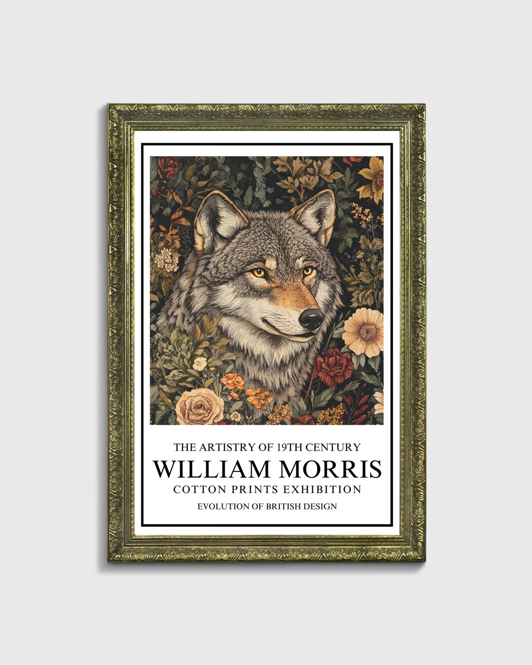 Wolf William Morris Art Print – Vintage Woodland Animal Wall Art, 19th ...