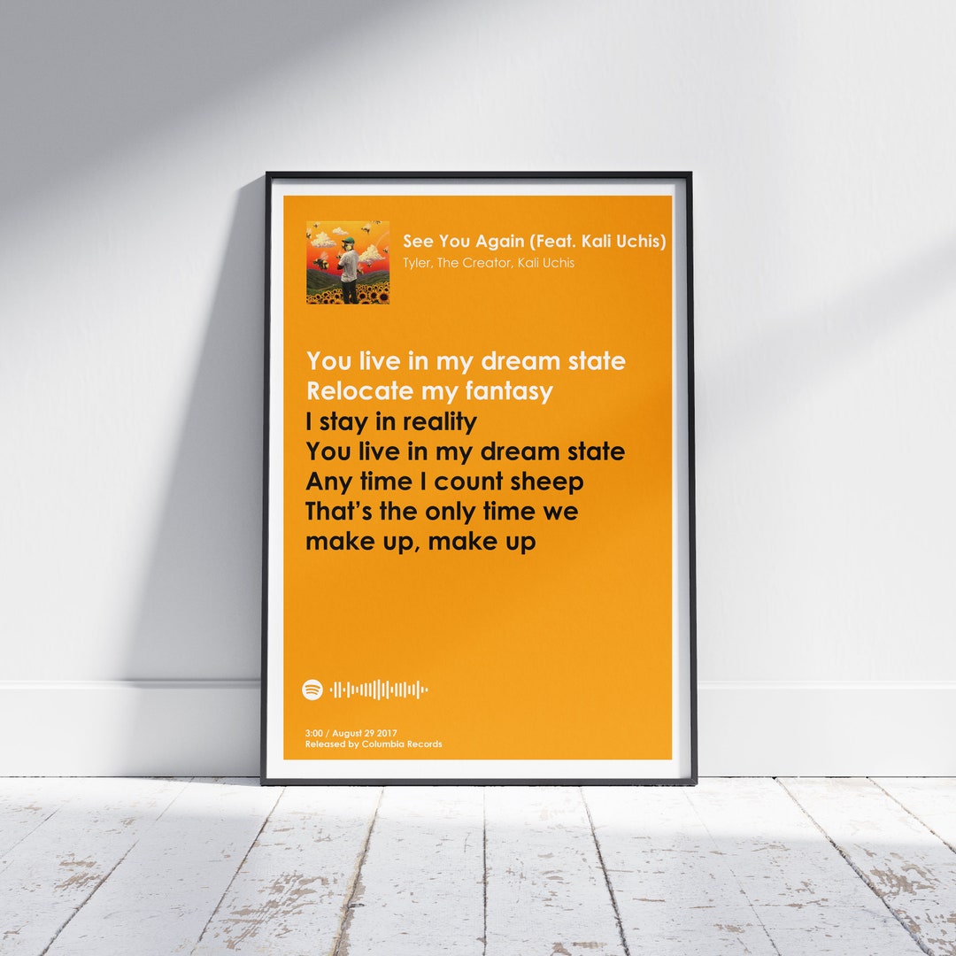 Custom Lyrics Poster Print Any Song Personalised Poster Print Perfect ...