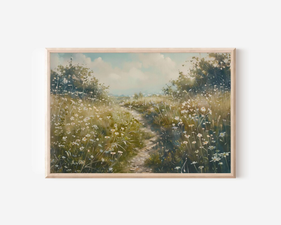 Printable Countryside Wall Art, Landscape Painting, Country Path Print ...
