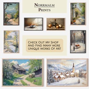 Printable Countryside Wall Art, Landscape Painting, Forest Path Print ...