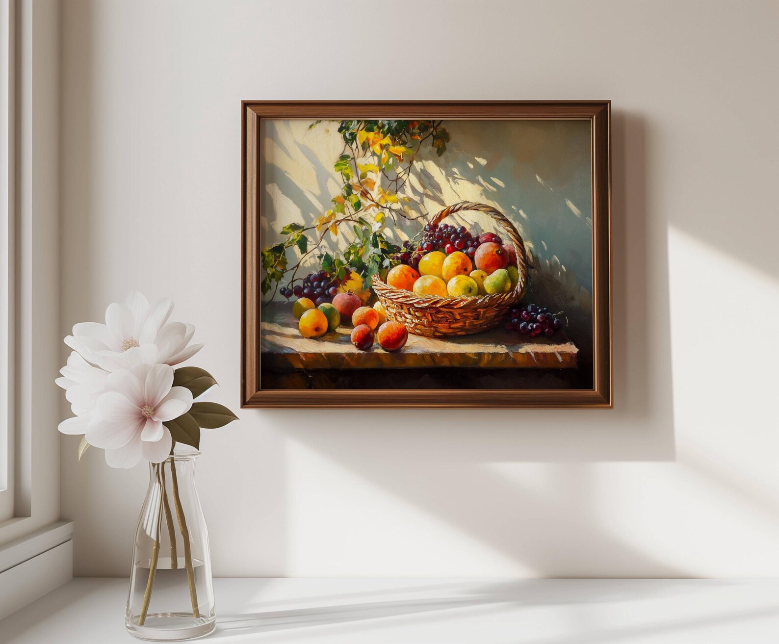 Printable Fruit Still Life Wall Art, Apples and Grapes Art, Fruits ...