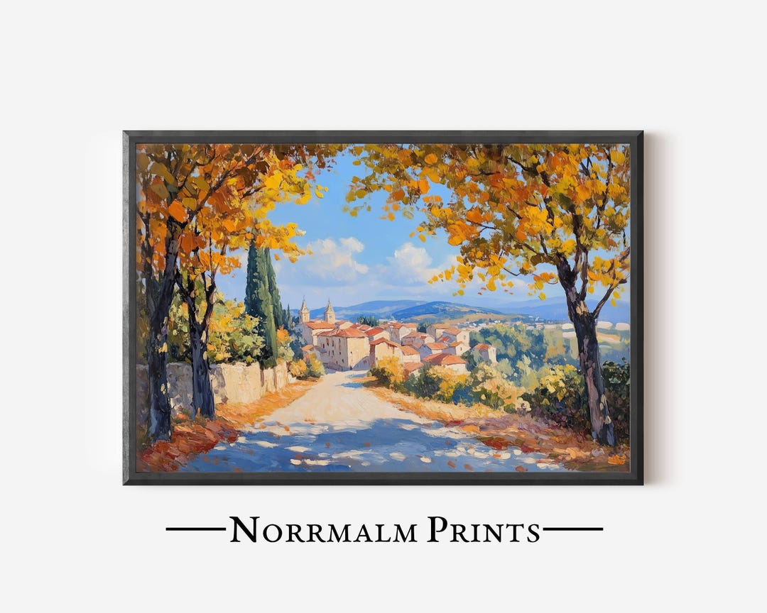 Printable Tree Alley Wall Art, Landscape Painting, Country Path Print ...