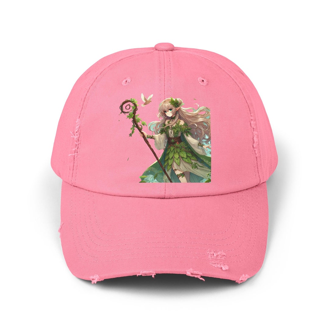Anime-style D&D Druid Elf Girl Cap Fantasy Adventure Headwear - Etsy