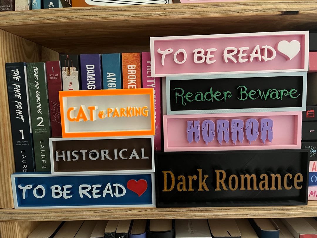 Bookshelf Signs - Etsy