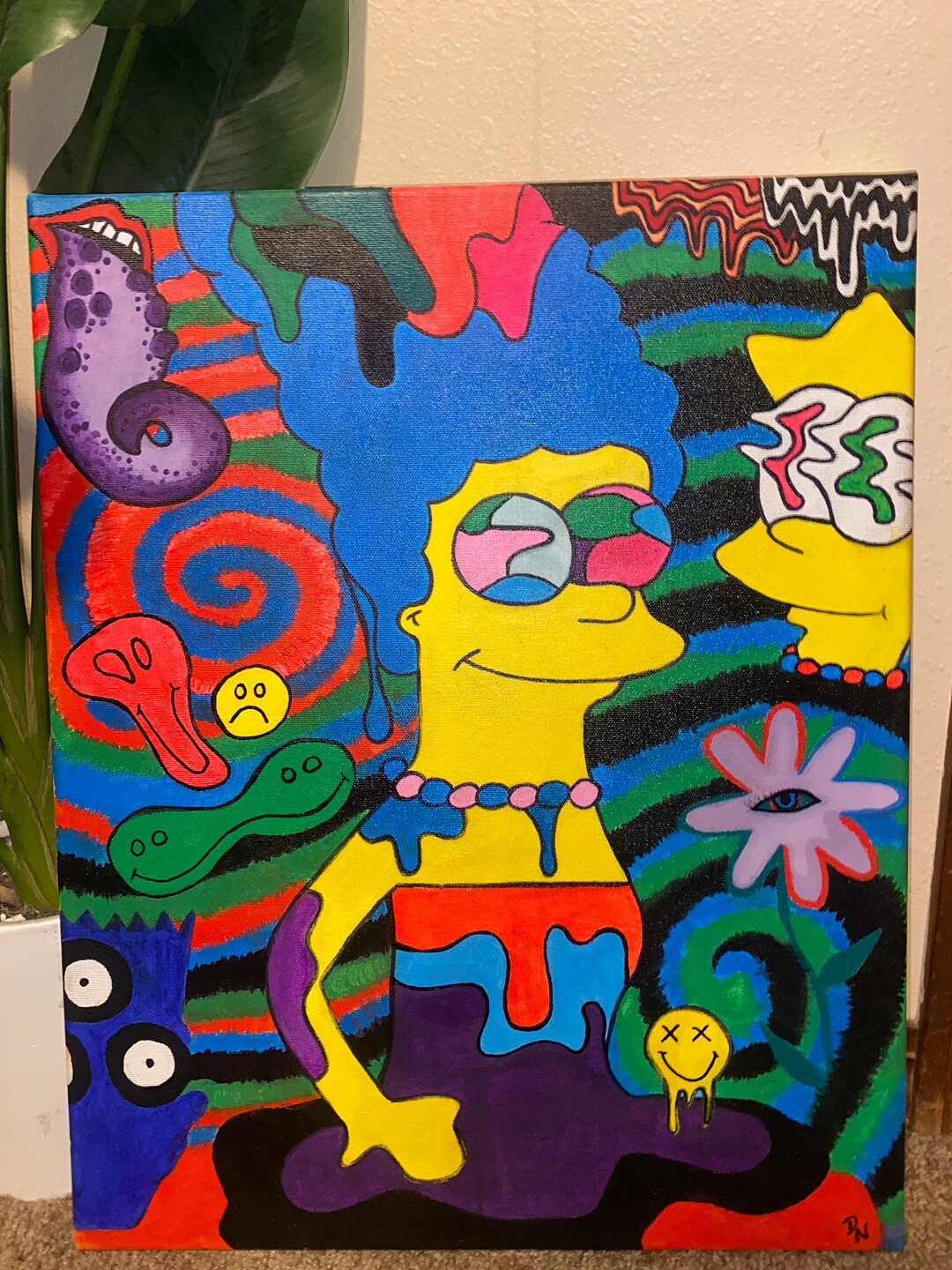 Trippy Simpsons Painting! - Etsy
