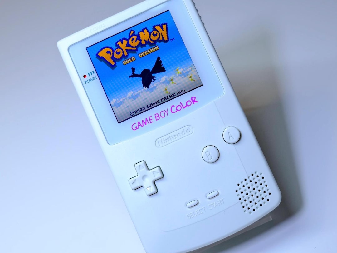 White Gameboy Color GBC | OLED Touch Screen | Rechargeable USB-C ...