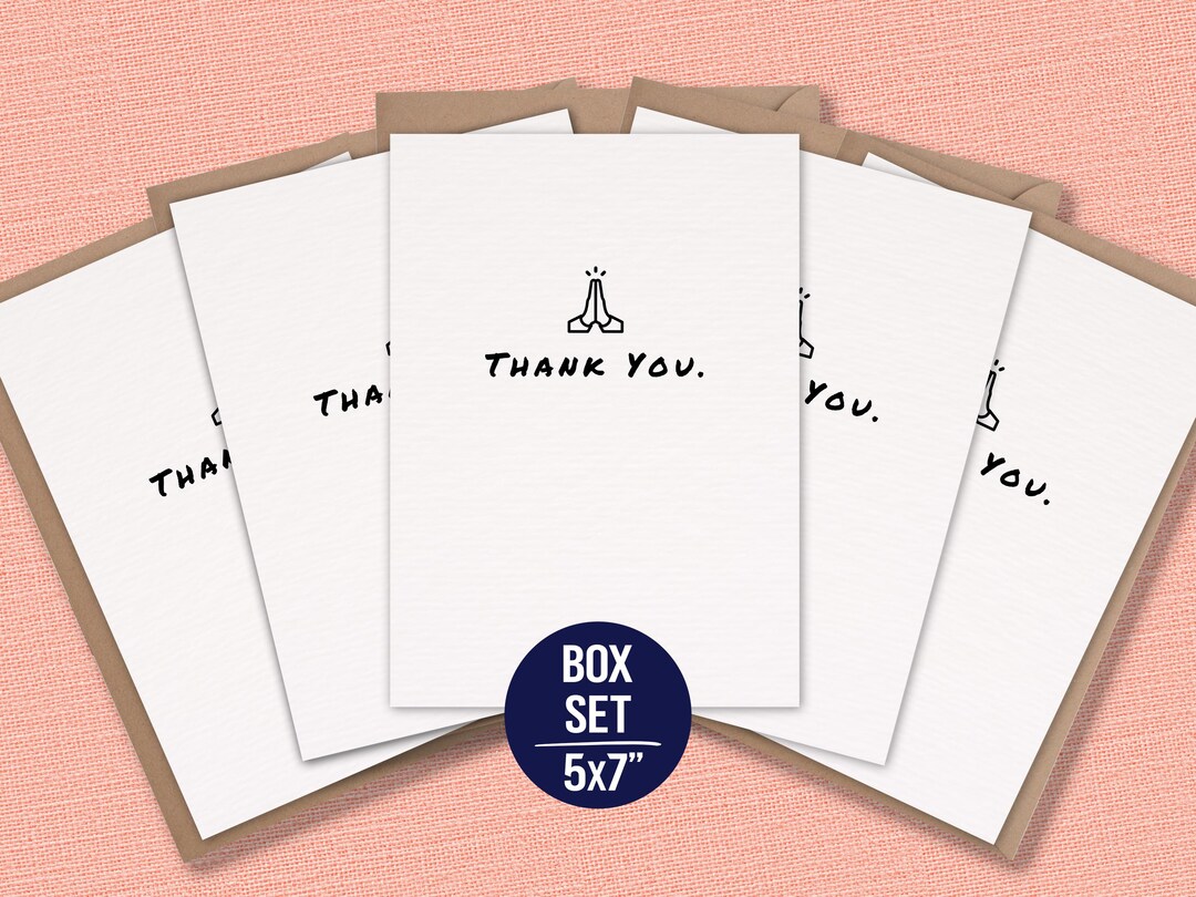 Minimal Thank You Card Box Set | Bundle Thank You Cards | Wedding Thank ...