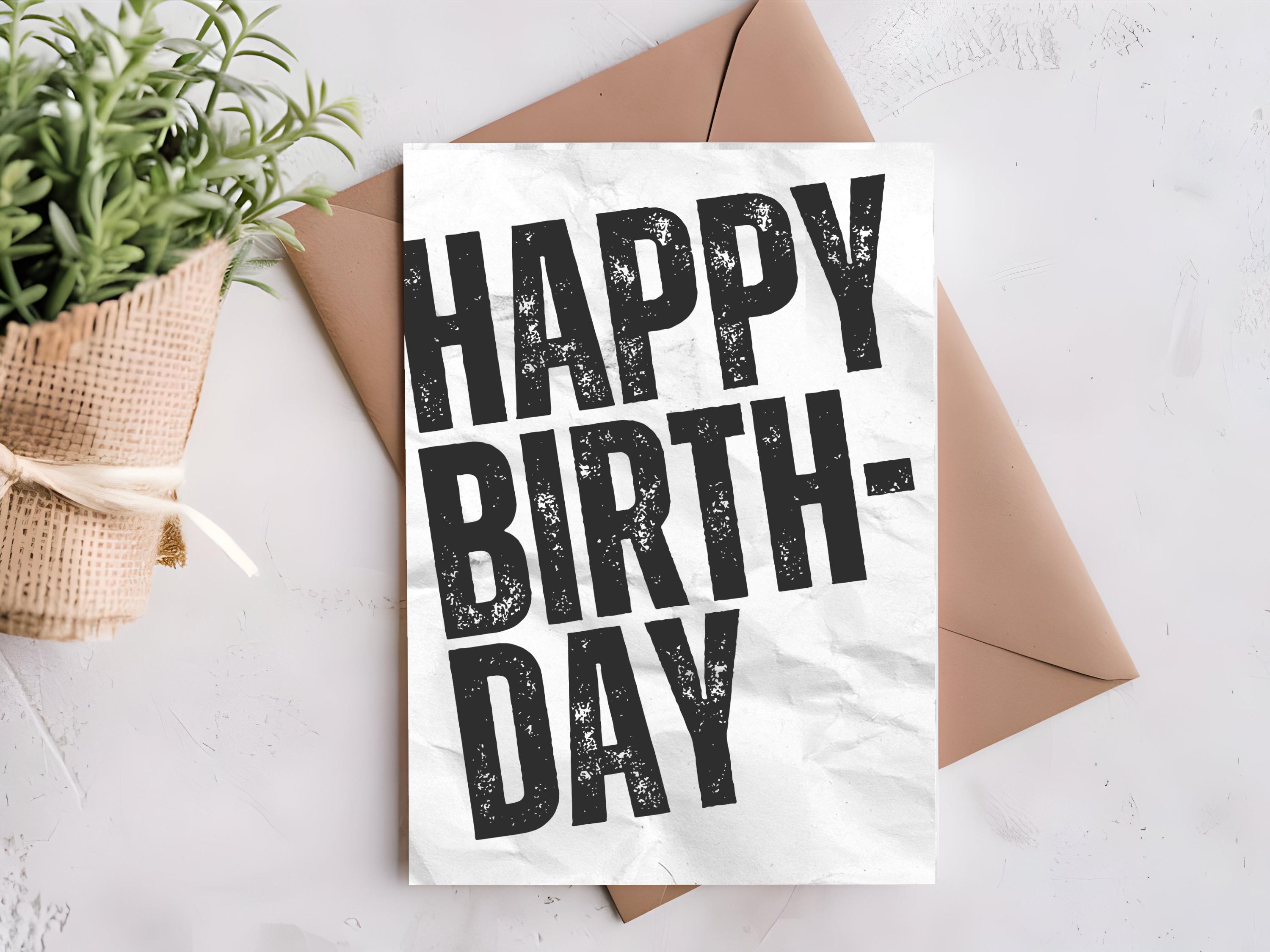 Grunge Korean Birthday Card Bilingual Cards Korean Gift Card Korean ...