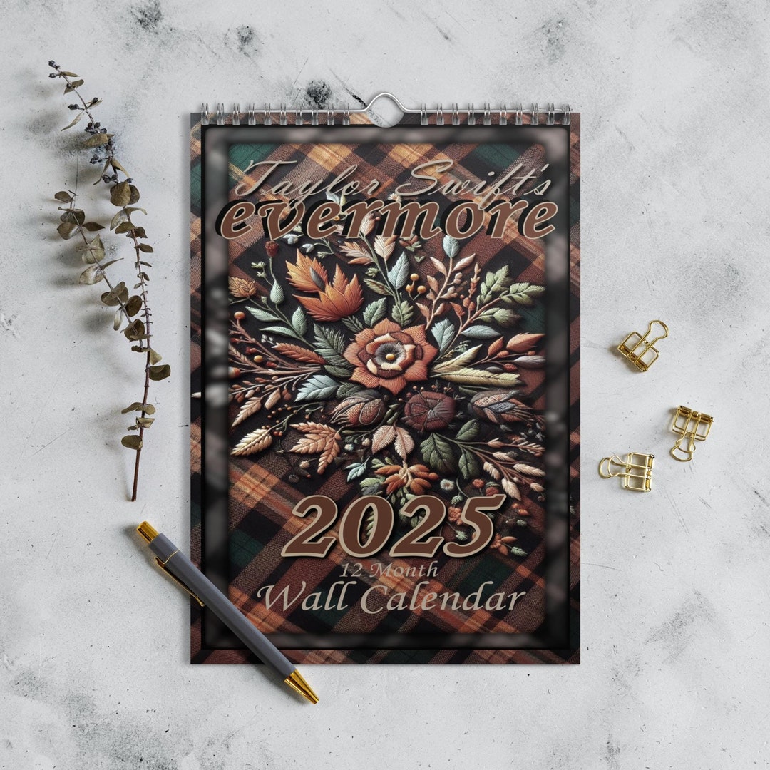 Evermore Themed 2025 12-month Calendar Inspired by Taylor Swift's ...