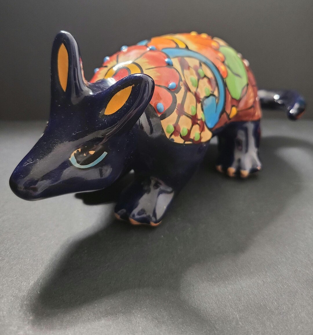 Mexican Pottery Hand Painted Armadillo - Etsy