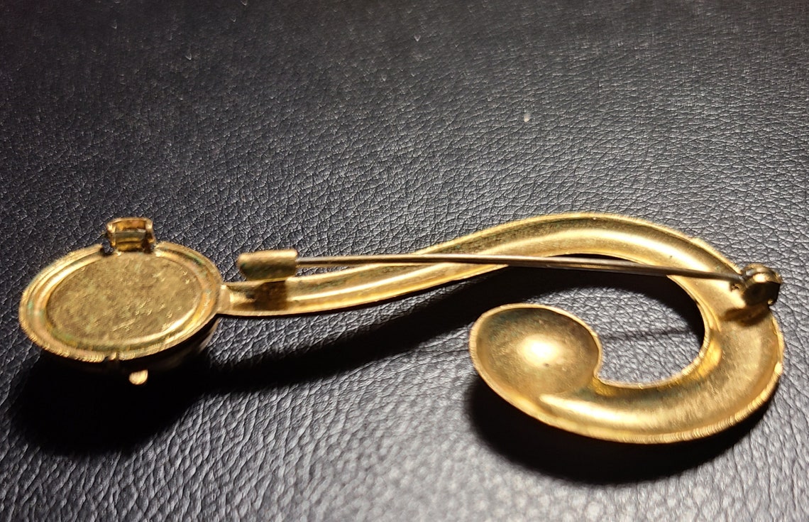 Brass Question Mark Photo Locket Pin Art Deco - Etsy